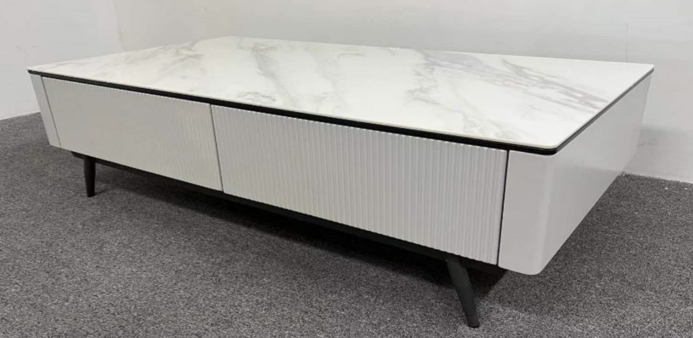 1.3m 9019 coffee table grey white - One Stop Furniture