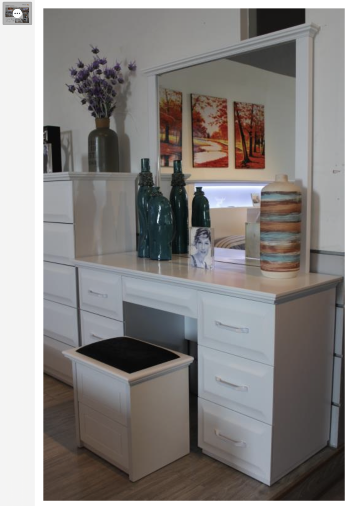 4PC QUEEN MONACO BEDROOM SUITE + 3 draw frame - semi white gloss - One ...