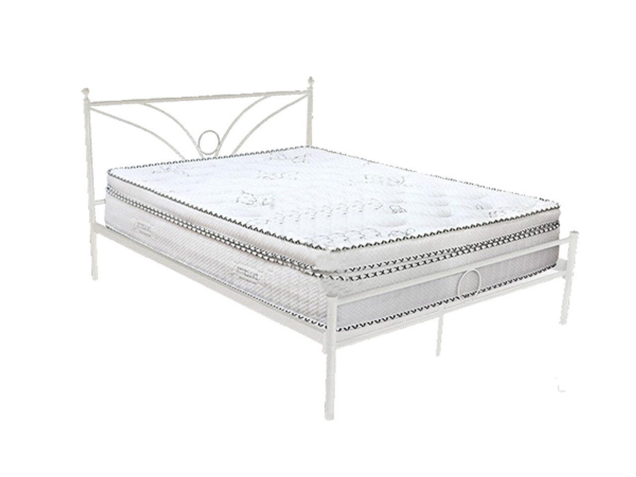 Double sunset bed frame white - One Stop Furniture